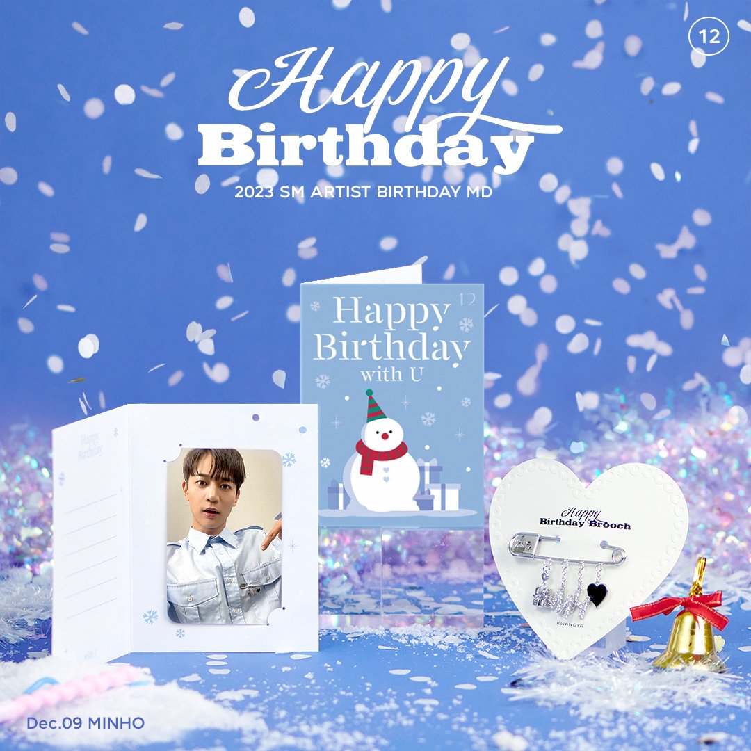 SHINee MINHO BIRTHDAY BROOCH & BIRTHDAY CARD - BEADSOFBULLETS