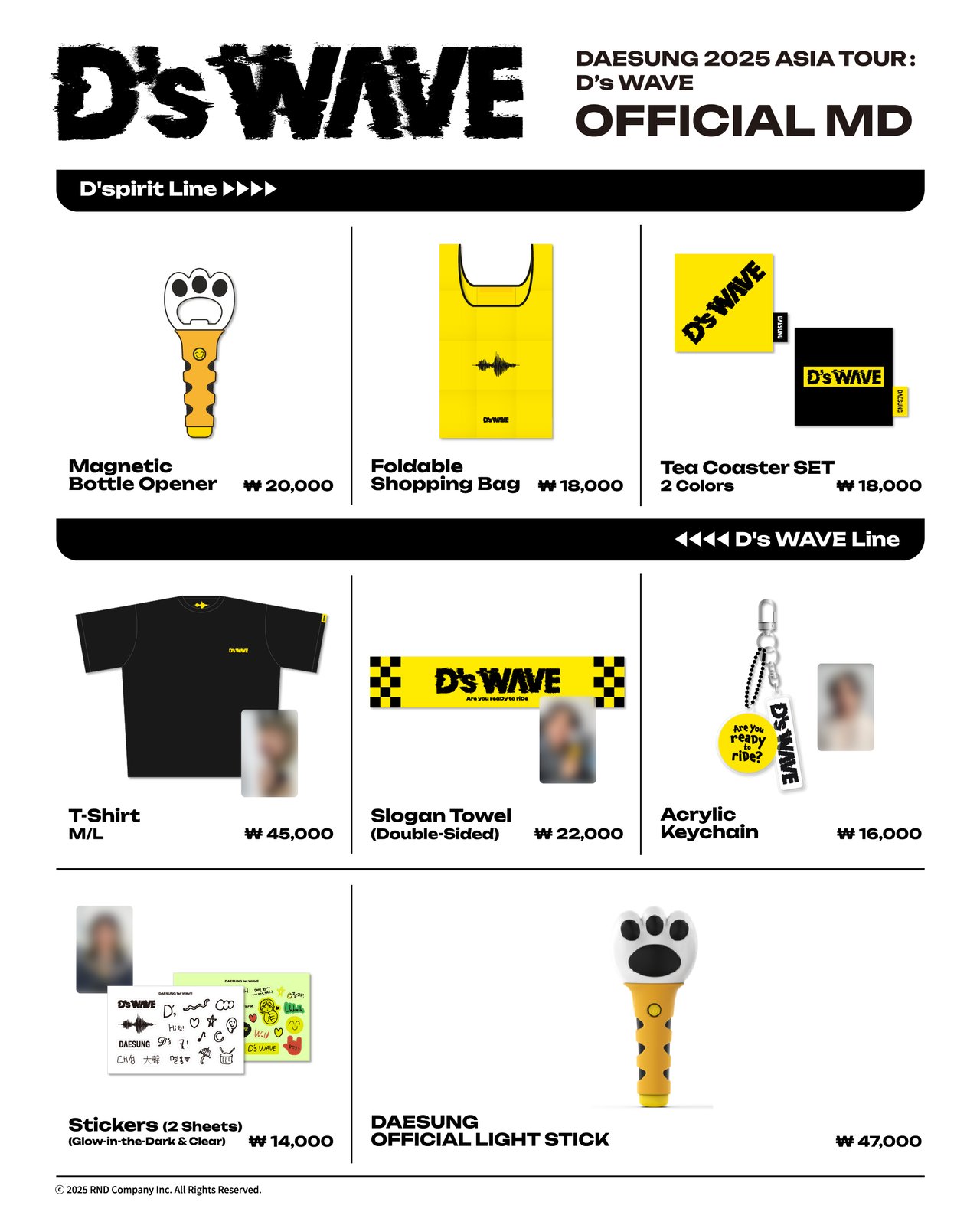 BIGBANG DAESUNG – DAESUNG 2025 ASIA TOUR : D’s WAVE IN SEOUL OFFICIAL MD – BEADSOFBULLETS