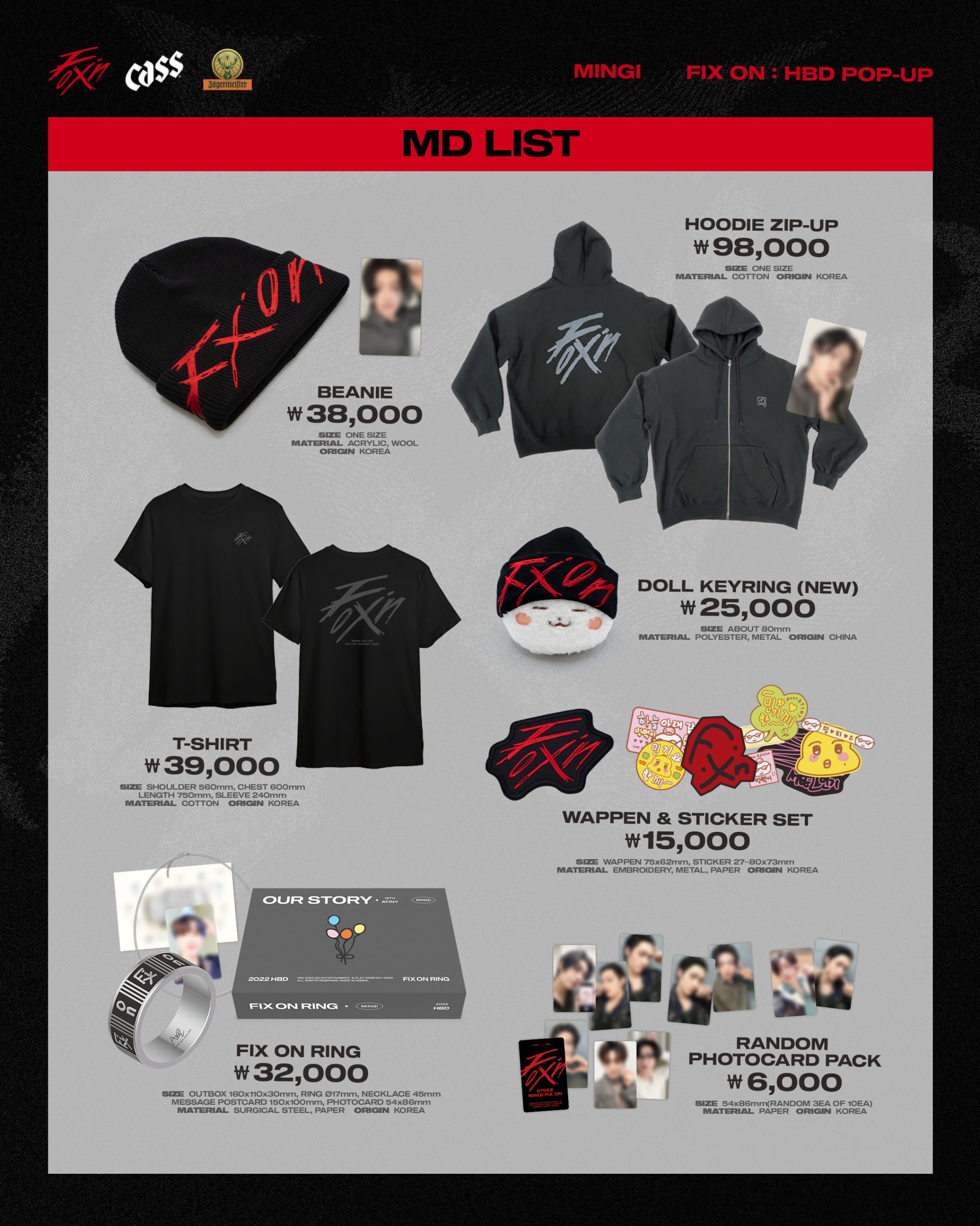 ATEEZ MINGI – [FIX ON] HBD POP-UP OFFICIAL MD – BEADSOFBULLETS